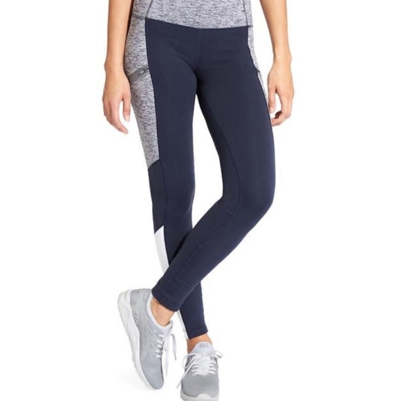 Athleta | Pants & Jumpsuits | Athleta Polartec Leggings Navy White Size ...